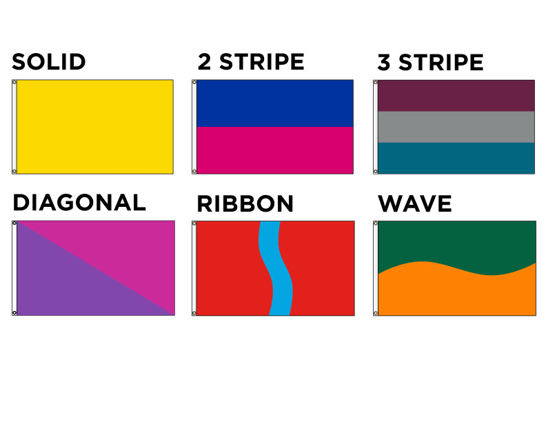Horizontal Decorative Flag - Stripes - 2 or 3 Stripe Styles – Best ...